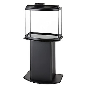 Aqueon Pedestal Bow Aquarium Stand, 26" W X 29" H, 29 LB, Black