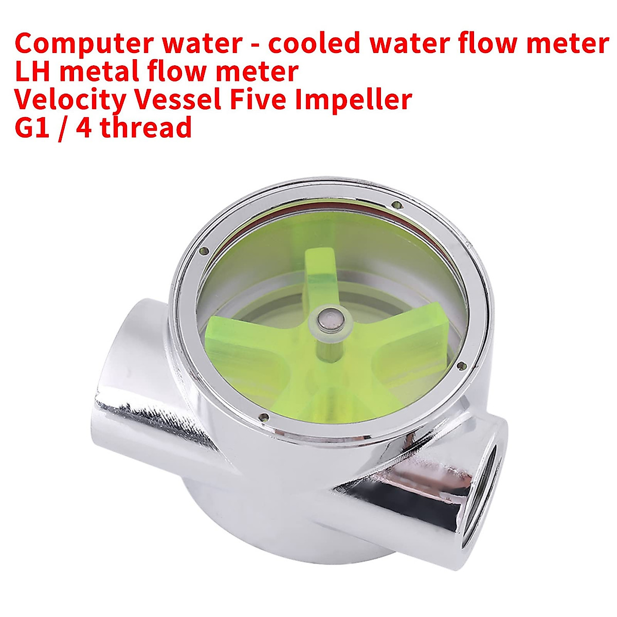 Oumefar Tungsten Alloy Standard Thread Computer Water Cooling Flow Indicator G1/4 Inch Visual Water Flow Indicator for Observing Water Flow Speed etc