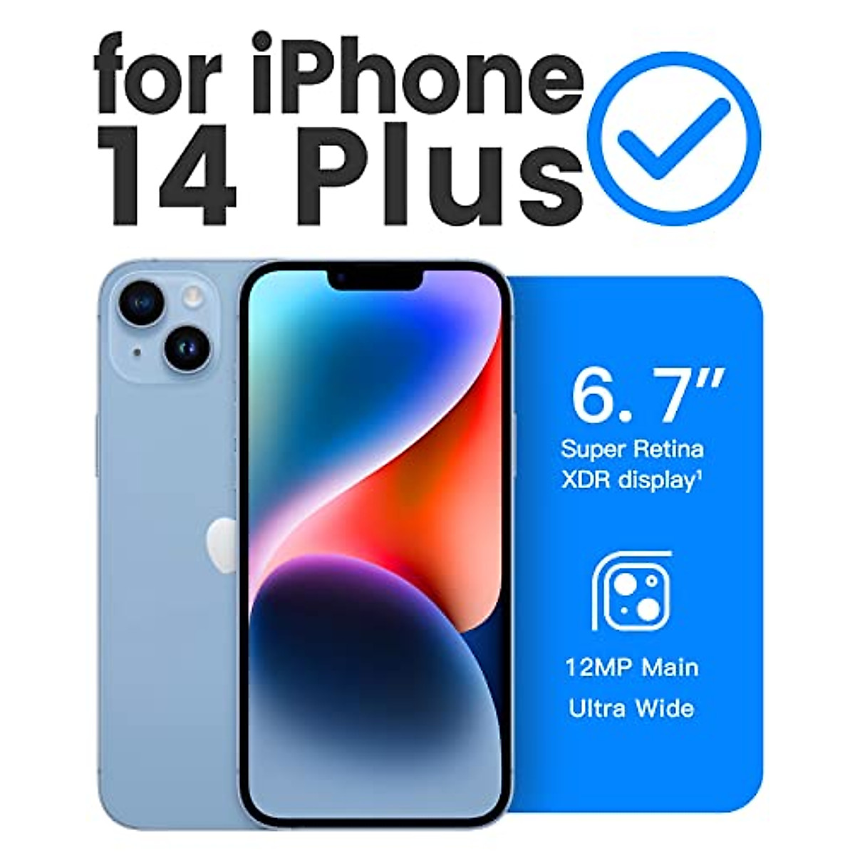 Mkeke Designed for iPhone 14 Plus Case Clear, [Non Yellowing] [Military Grade Protection] Shockproof Slim Case for iPhone 14 Plus 6.7 inch 2022