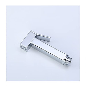 MINJING Bidet Faucet, Single Cold Handheld Toilet Bidet Sprayer Douche Kit Chrome Hand Held Shower Faucet Stainless Steel Shattaf Copper Valve Jet Set,B Set