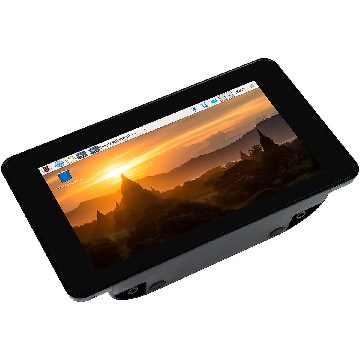 waveshare 7inch DSI Capacitive Touch Display with Protection Case for Raspberry Pi 4 Model B, 7" DSI LCD with Enclosure 800×480 Pixel, Support Ubuntu/Kali / WIN10 IoT, Single Point Touch, Driver Free