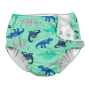 i Play Boys Reusable Absorbent Baby Swim Diapers Seafoam Simple Dino 6 Months