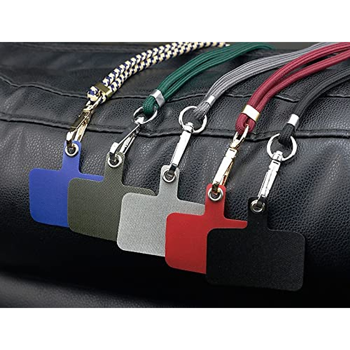 FABULWAY Phone Lanyard Universal Nylon Cell Phone Lanyard with Adjustable Detachable Neck Crossbody Lanyard and Phone Tether,Phone Strap Compatible with Most Smartphones (Dark Color)