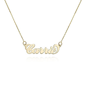 Personalized 14k Gold Carrie Name Necklace