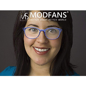 MODFANS Reading Glasses Women 4 Pack Fashion Ladies Readers 2.5 Strength,Women's for Reading Comfort Spring Hinge Arm Eyeglasses-Lightweightest Round Frame Look Stylish to Wear,Come with Pouch