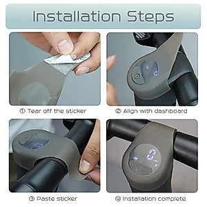 Glodorm Black Waterproof Dashboard Cover Shell for Ninebot Scooter Silicone Protective Case Accessories for Ninebot Segway ES1 ES2 ES4 Electric Scooter