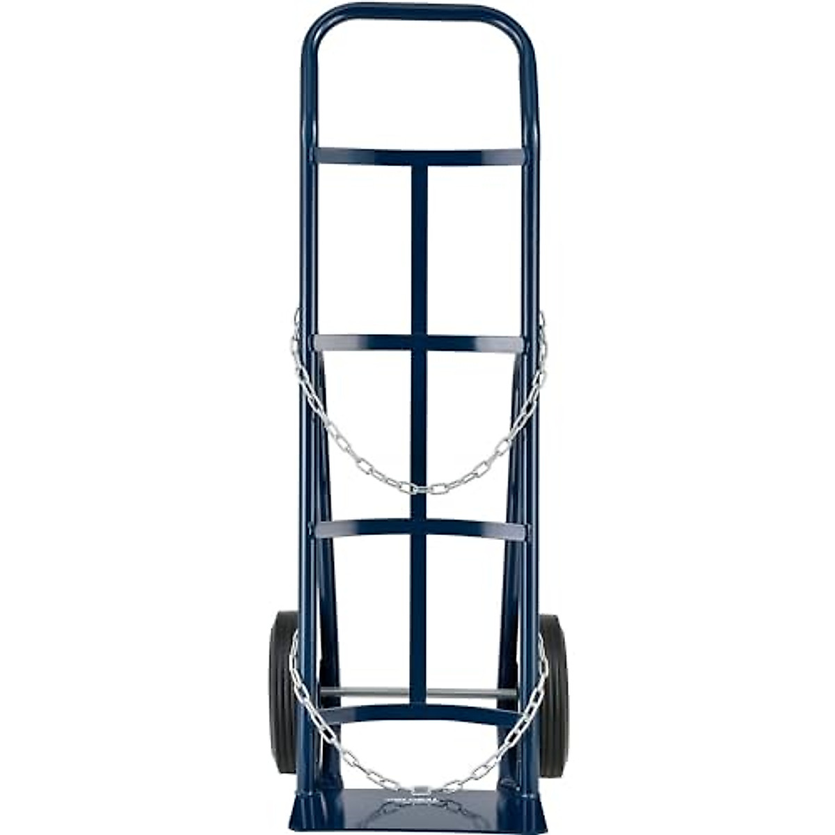 Global Industrial Single Cylinder Hand Truck with Curved Handle, 10" Semi-Pneumatic Wheels, 800 Lb. Cap, 47" H