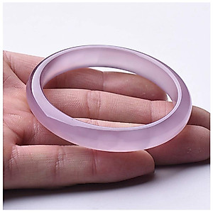 Whiteswallow Jade Jewelry Pink Jade Bracelet Natural Real Jadeite Bangle Gemstone Bracelets for Women
