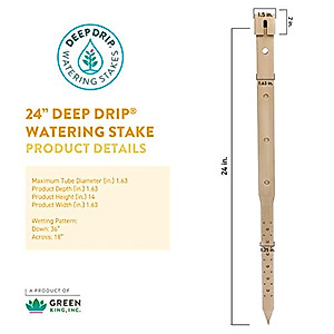 24-inch DEEP DRIP Tree Watering Stake (3 Pack) (Tan) | UV-Protected ABS Plastic Deep Root Irrigation Spike for Trees, Fruit Trees, Flowering Trees, Nut Trees