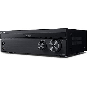 Sony STR-DH190 + Home Stereo Receiver, 2 Channel, Phono Inputs, 4 Audio Inputs, 3.5 Millimeter Input, Bluetooth, with 2 Kwalicable Closed Screw 24k Gold Plated Speaker Banana Plugs, Cleaning Cloth