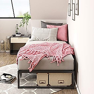 ZINUS Lorelai 12 Inch Metal Platform Bed Frame / Mattress Foundation with Steel Slat Support / No Box Spring Needed / Easy Assembly, Twin, Black