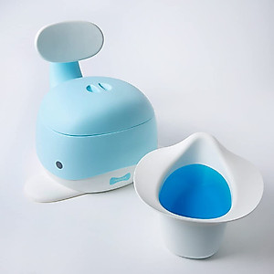 Petinube Whale Potty Training Toilet for Infant and Toddler, Anti-Splash, Easy Clean (Blue)