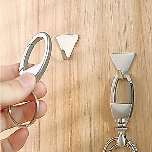 MXY Wall Hook Mini Stainless Steel Brushed Self Adhesive Bathroom Towel Single Hooks Wall Mounted 4 Units Pack Each Can Withstand Within 18 Ounces