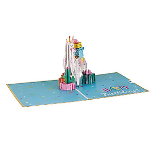 TRUANCE Pop Up Card Greeting Card Llama Hold Gift Box Birthday Card For Mom Dad Husband Wife With Blank Note Inside