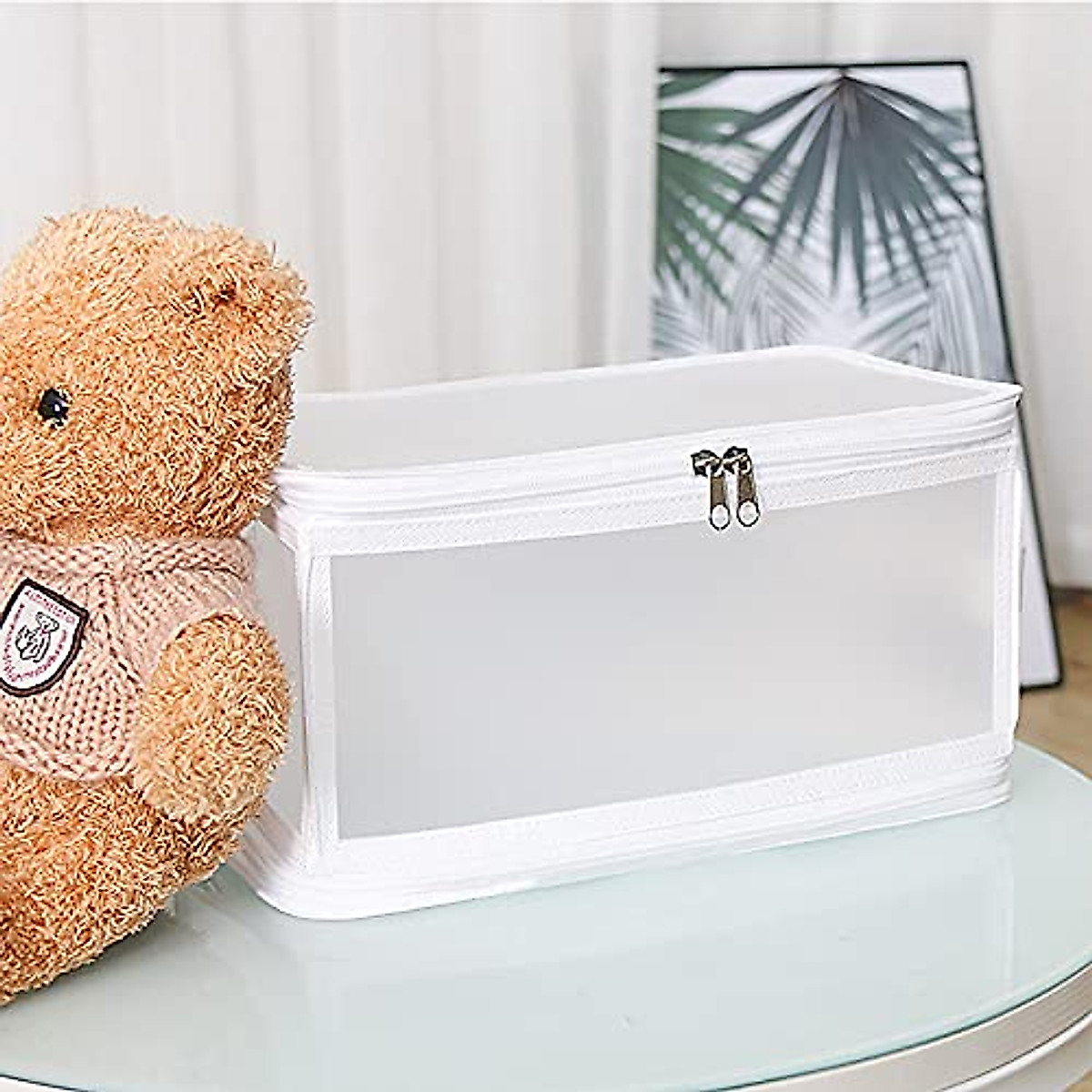 TUNKENCE Storage Foldable Transparent PP Case Clothes Stackable Box Organizer Waterproof Housekeeping & Organizers Storage Bins for Baby