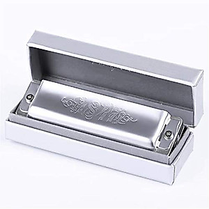 WAAZVXS Diatonic Harmonica 10 Holes 20 Note Harp Key Of C Aluminum Comb Stainless Reeds Musical Instruments (Color : Key C)