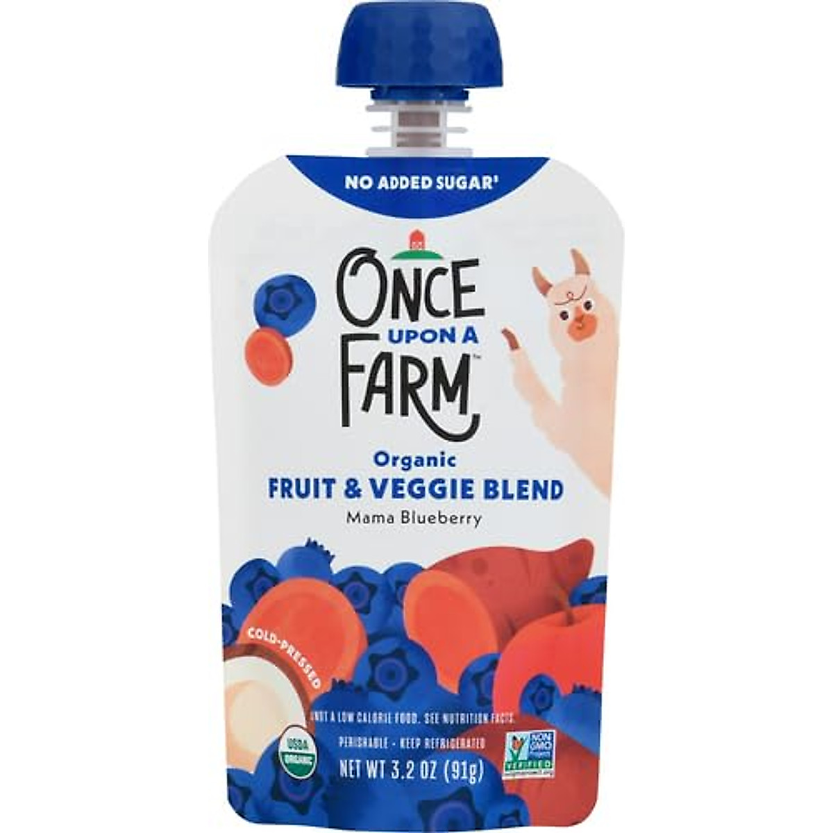 Once Upon a Farm, Organic Mama Bear Blueberry, 3.2 Ounce