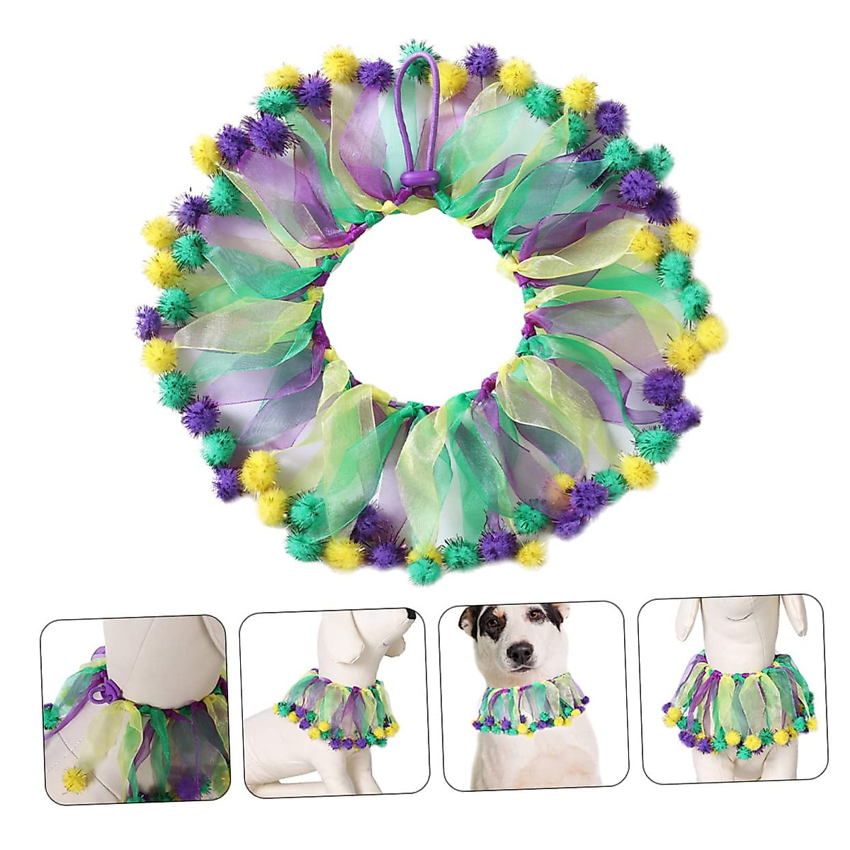 Beavorty 3 Pcs Pet Collar Comfortable Dogs Collar Carnival Cat Collar Wound Healing Cone Dog Surgery Collar Cat Elizabethan Collar Pet Carnival Collar Pet Neck Skirt Small Dog Polyester