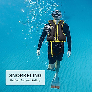 OMOUBOI Floatage Jackets Adult Lightweight Inflatable Snorkel Vest with Adjustable Leg Straps for Men Women Suitable for 90-220lbs for Outdoor Water Sports