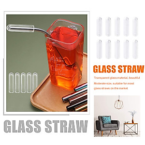 Hemoton Glass Straw Covers 10pcs Glass Straw Lid Protective Case Milk Transparent Straw Lids