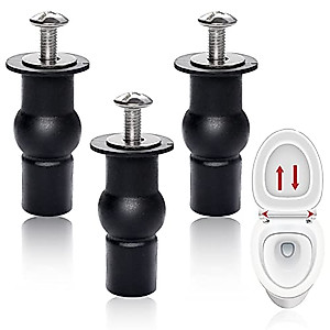 Toilet Seat Bolts,6 Pcs Toilet Seat Screws Toilet Seat Expanding Rubber Bolts for Top Fix Fixing Seats Toilet Seat Fittings Toilet Seat Hinges Toilet Lid Fixings Fixtures