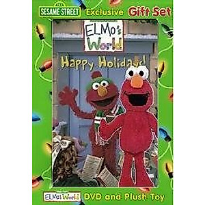Sesame Street Gift Set: Elmo's World "Happy Holidays" DVD and Plush Toy