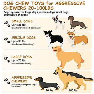 Sasadog Dogs Chew Toys for Aggressive Chewers, Tough Dog Toys, Indestructible Dog Toys, Tough Dog Toys, for Large/Medium Dogs Chew, Caterpillar, Brown