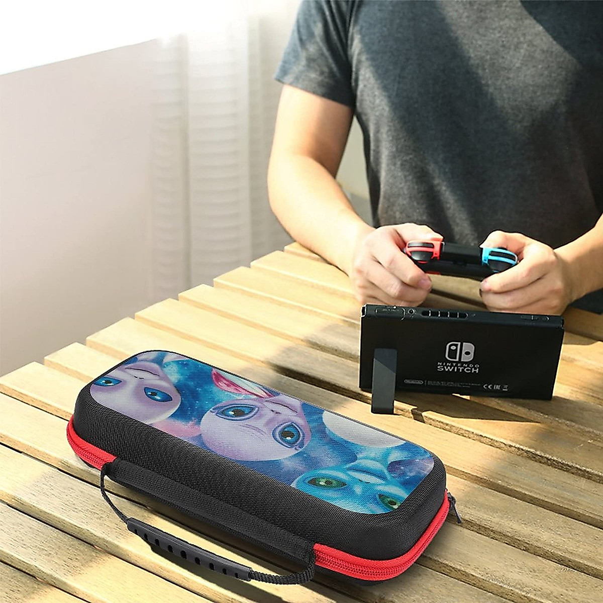 Aliens Carrying Storage Cases for Nintendo Switch Protective Portable Hard Shell Pouch Carrying Travel Game Bag