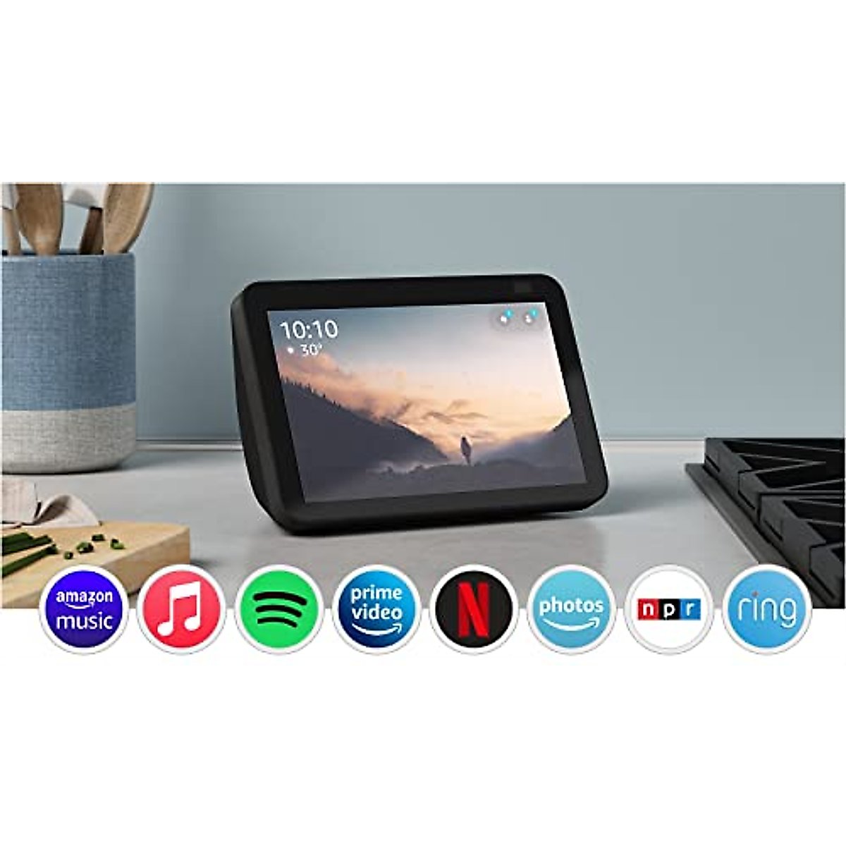 Echo Show 8 (2nd Gen, 2021 release) | HD smart display with Alexa and 13 MP camera | Charcoal