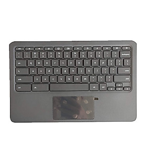 Replacement for HP Chromebook 11 G6 EE Laptop Upper Case Palmrest Keyboard Touchpad Assembly Part L14921-001