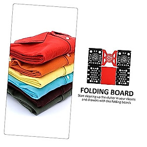 Cabilock 1pc Clothes Folding Board Plastic Laundry Folders Shirt Folding Board Closet Organizer Clothing Tray Kids Shirt Plastic File Folders Tool Organizer Bag Plastic Stacking Board Red