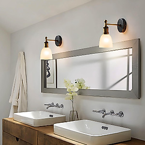 YOUROKE 4-Pack Ceiling Fans Glass Shade Covers, Lampshade Replacements Bell Shaped White Frosted Glass, 1.65 In Fitter 5 In Height, Glass Shade Replacement for Chandelier Wall Sconces Lights