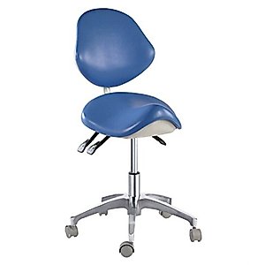 APHRODITE Standard Dental Mobile Chair Saddle Doctor's Stool PU Leather Dentist Chair from Purple-Violet