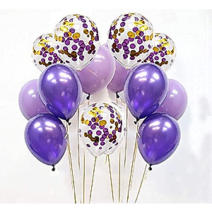 Purple Gold Baby Shower Decorations Qian's Party Purple and Gold Princess Birthday Party Decorations Purple Princess Baby Shower Confetti Purple & Gold Party Decor