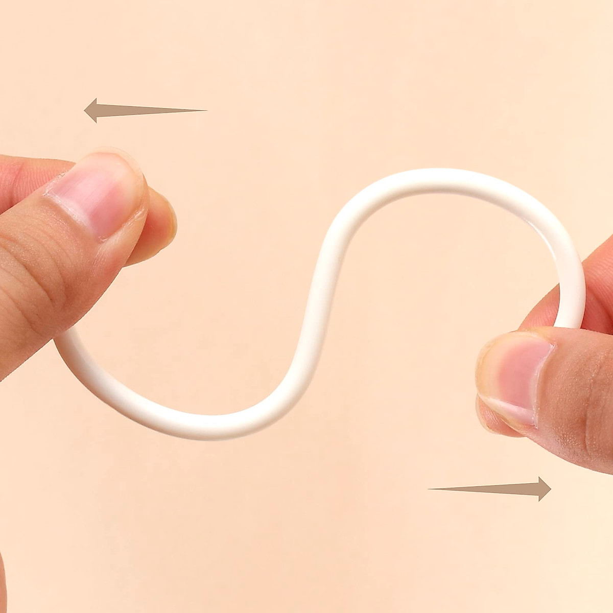 POVETIRE 30 Pack 2.5 Inch Rubber White S Hook for Hanging Baby Headband Hair Accessories Baby Bib NecklaceJewelry Hat Holder