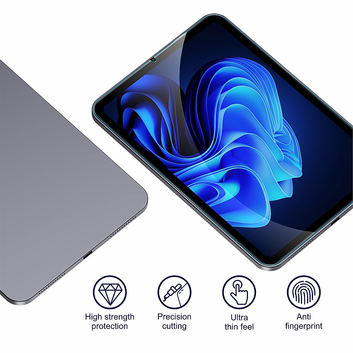 doeboe Screen Protector for iPad Mini 6 (8.3 inch, 2021), 2 Packs Tempered Glass 9H Hardness Protector for New iPad Mini 6th Generation, with Auto Exhaust Function, Bubble Free, Anti Scratch