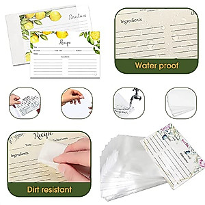 100Pcs Recipe Card Protectors 4x6 Plastic Sleeves - Thick Clear Plastic Sheet Protectors Recipe Card Sleeves Page Protectors Hard Plastic Card Sleeves- Recipe Cards 4x6 Clear Plastic Sleeves for Cards