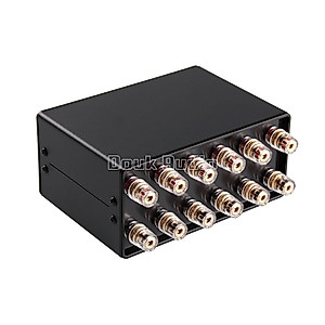 Nobsound Stereo 2(1)-in-1(2)-Out Amplifier/Speaker Banana Female Audio Splitter/Switcher Passive Selector