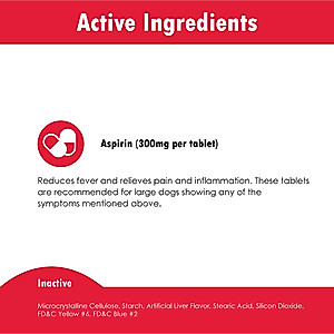 HealthyPets ARTHRIN325T Arthrin Canine Aspirin 300 mg for Larger Dogs - Prevent Gastrointestinal Upset - Joint Support Supplement - Liver Flavored - 100 Chewable Tablets