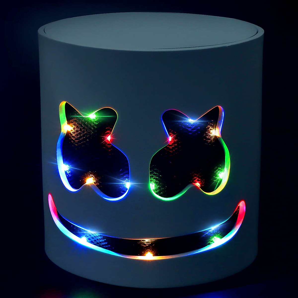 Rercarre Halloween LED DJ Mask - Music Festival Halloween Party Costumes Cosplay Light Up Mask Helmet Toys for Men Women Kids' Party Cos Supplies