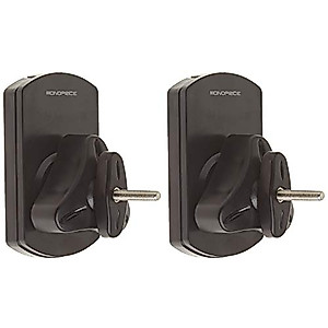 Monoprice Low Profile 22 lb. Capacity Speaker Wall Mount Brackets (Pair) Black