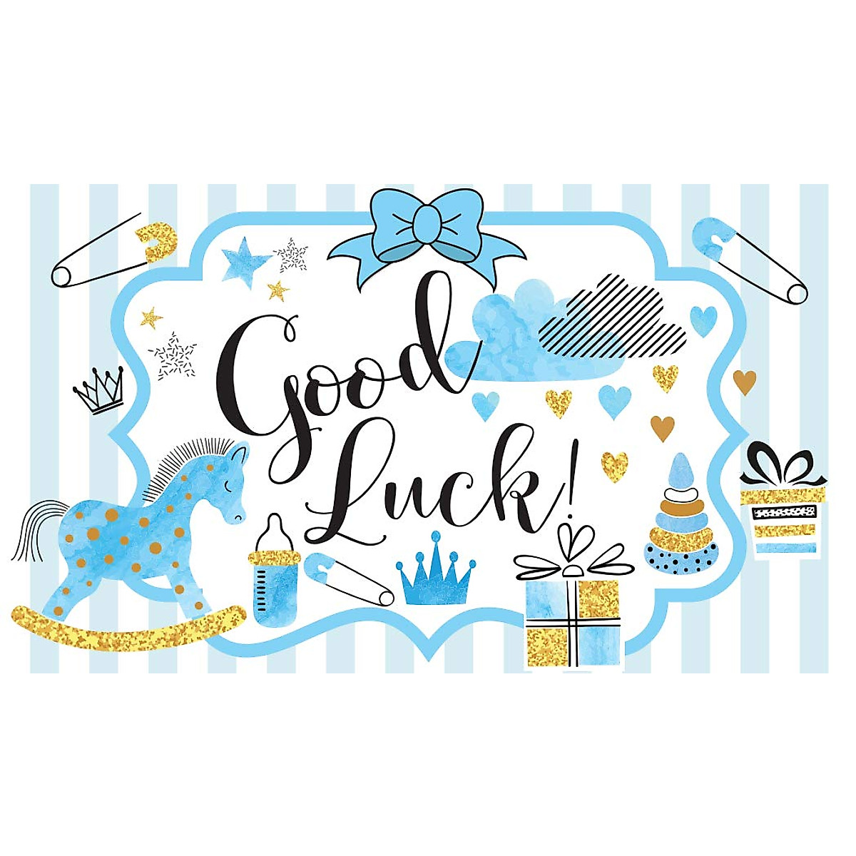 Diaper Raffle Tickets - It's A Boy - Set of 50 Double-Sided Raffle Cards - Blank Baby Shower Stationery - Fun and Colorful Baby Shower Supplies for Under $15!