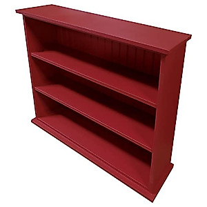 Sawdust City Solid Wood Hall Bookcase (Solid - Red)