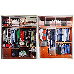 Clothes Organizer for Folded Clothes, Wardrobe Clothes Organizer, Large 9 Grids, Upgrade Organizer for Folded Clothes, For Jeans, Underwear, Tight pants, Scarves, Sweater, T-Shirts, Dresses（Pink）