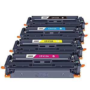Ankink Compatible Toner Cartridge Replacement for HP 410A for Color Laserjet Pro MFP M477fnw,M477fdw,M452dn,Color Laserjet Pro M477 M452 Series,CF410A,4 Pack