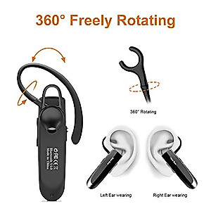 6 Pack Replacement Ear Hook Universal Small Clamp Loop Clip for Other Bluetooth Headset(Black)
