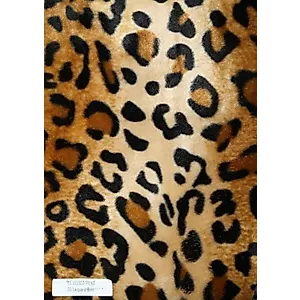 Velboa Animal Print Faux / Fake Fur Leopard Gold Fabric By the Yard by Fabric Drapery