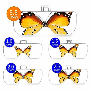 OrchidBest LED Illuminated Magnifying Glass Head-Worn Magnifying Eye Glasses Handsfree Reading Magnifier Jewelry Magnifying Loupe PCB Magnifier, Visor Glasses with 5 Lenses 1.0X,1.5X,2.0X,2.5X,3.5X