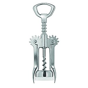 Truefabrications Italian Chrome Winged Corkscrew, Metallic