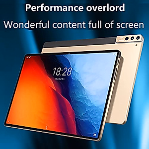 DAUERHAFT 10 Inch IPS Tablet, Octa Core CPU Tablet, 1920x1080 IPS HD Tablet, 12GB RAM 128GB ROM Tablet, 7000mAh, 5G WiFi, Fast Charging Support Tablet for Android 11.0 Gold(#1)